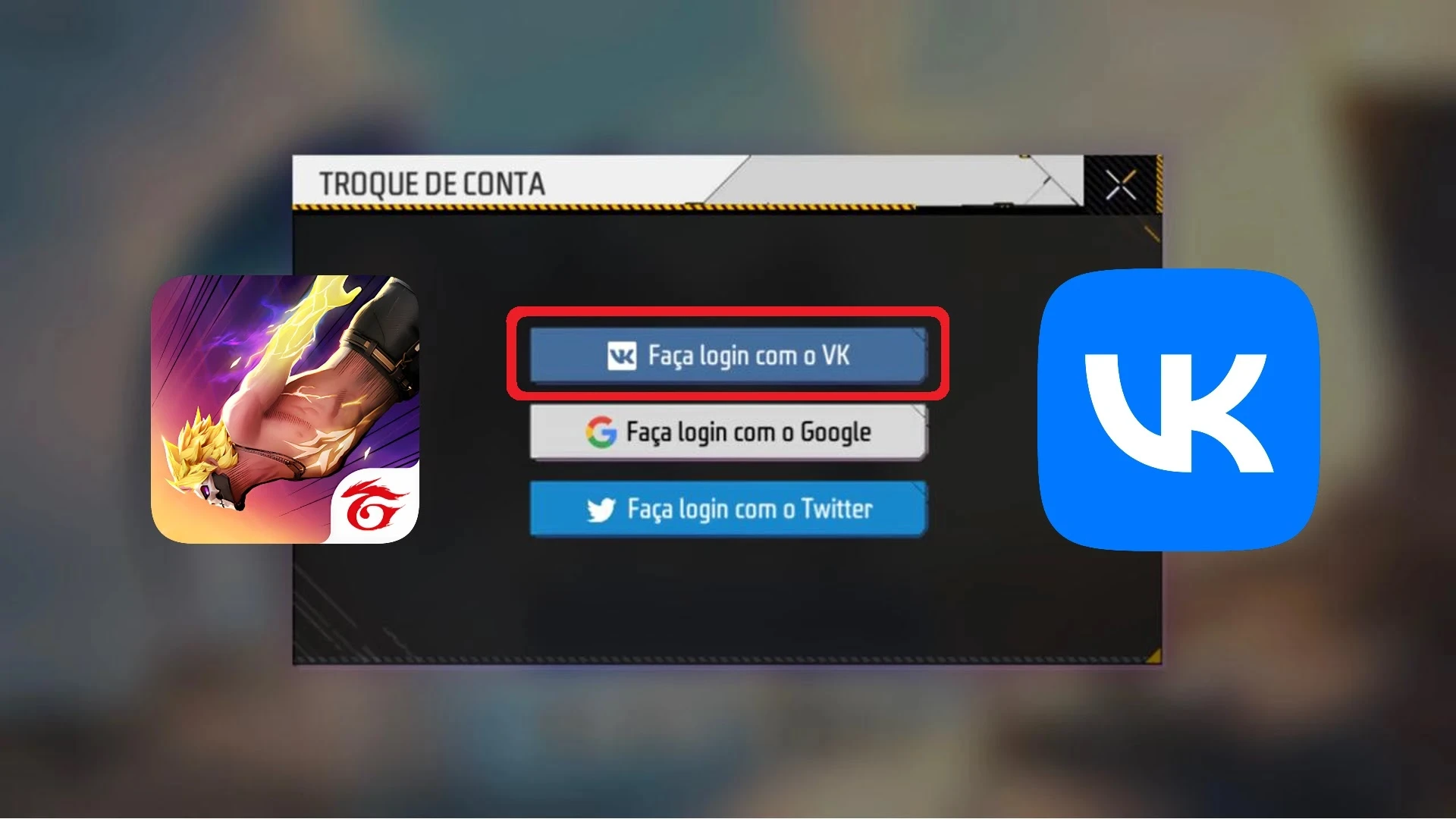 Como entrar na sua conta do Free Fire pelo aplicativo VK? Sem erro